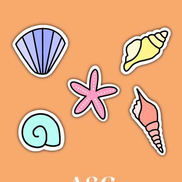 Seashell Stickers - Etsy