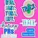 Blue Track Sticker Pack - Etsy