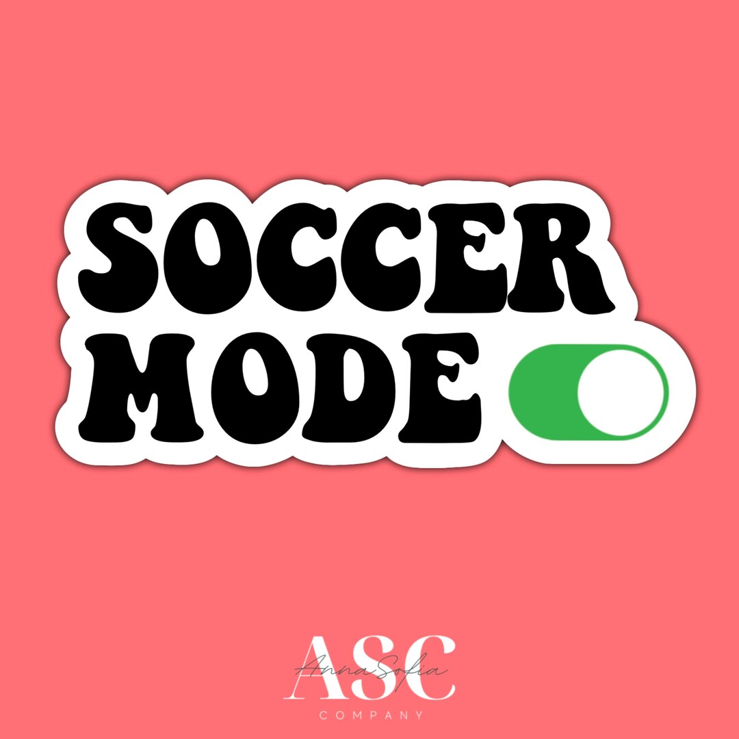 Soccer Mode Sticker, Waterproof, Laptop, Sticker, Sports, Funny, Water ...