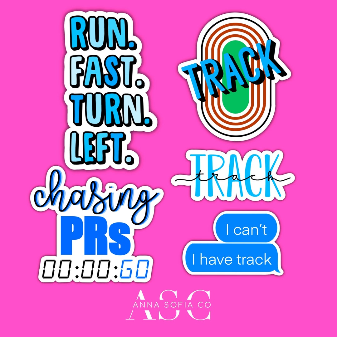 Blue Track Sticker Pack - Etsy