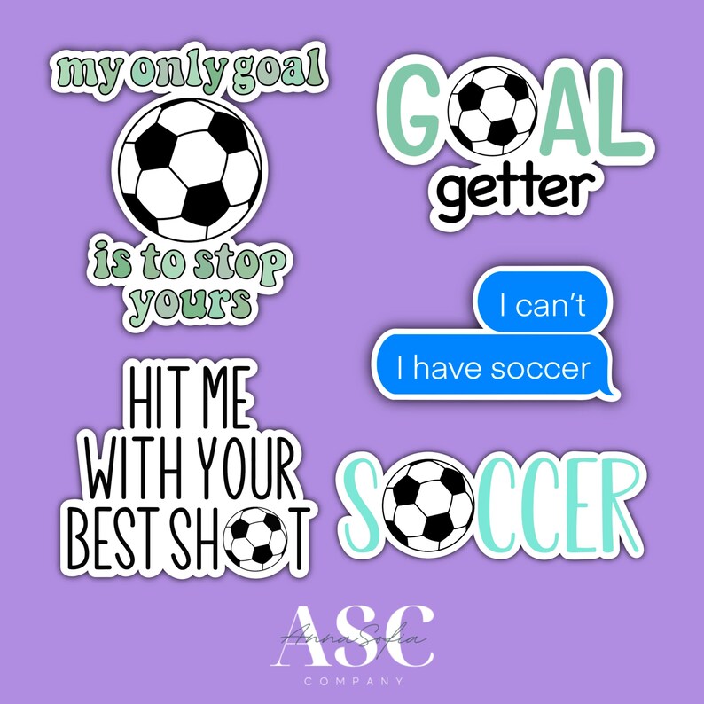 Soccer Sticker Pack My Only Goal is to Stop Yours I - Etsy