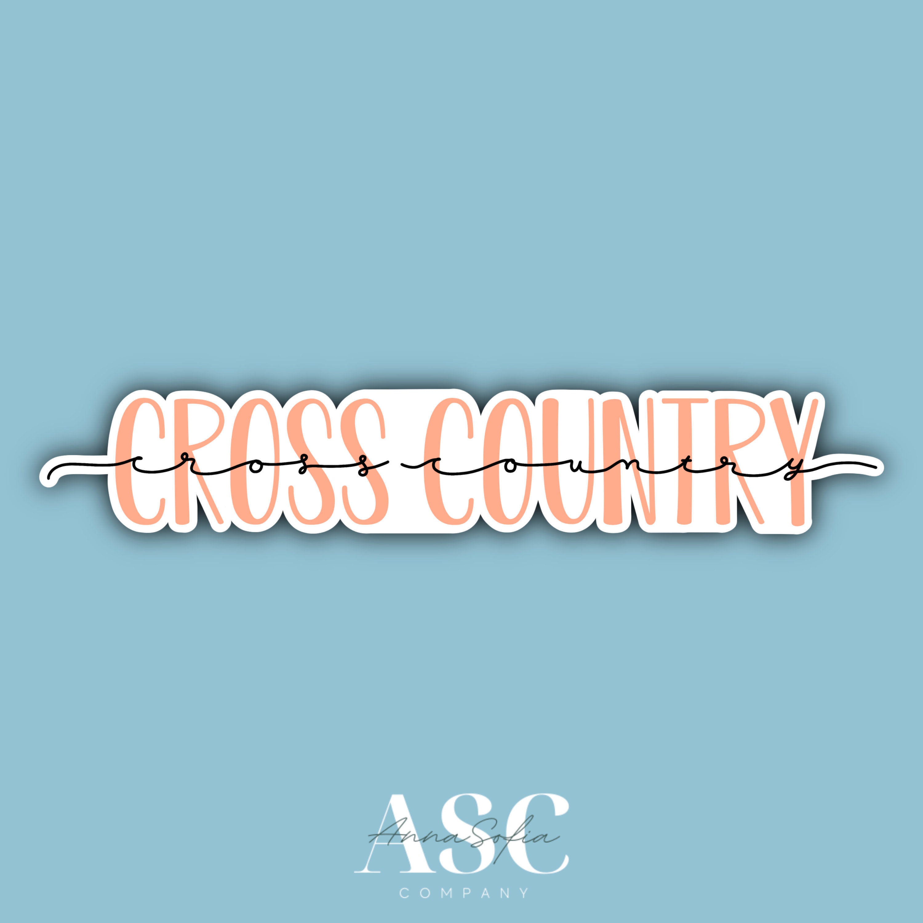 Cross Country Sticker Waterproof Aesthetic Sports Sticker | Etsy