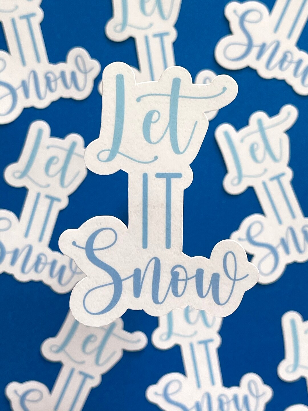 Let It Snow Sticker, Waterproof, Aesthetic, Winter, Phone, Water Bottle ...