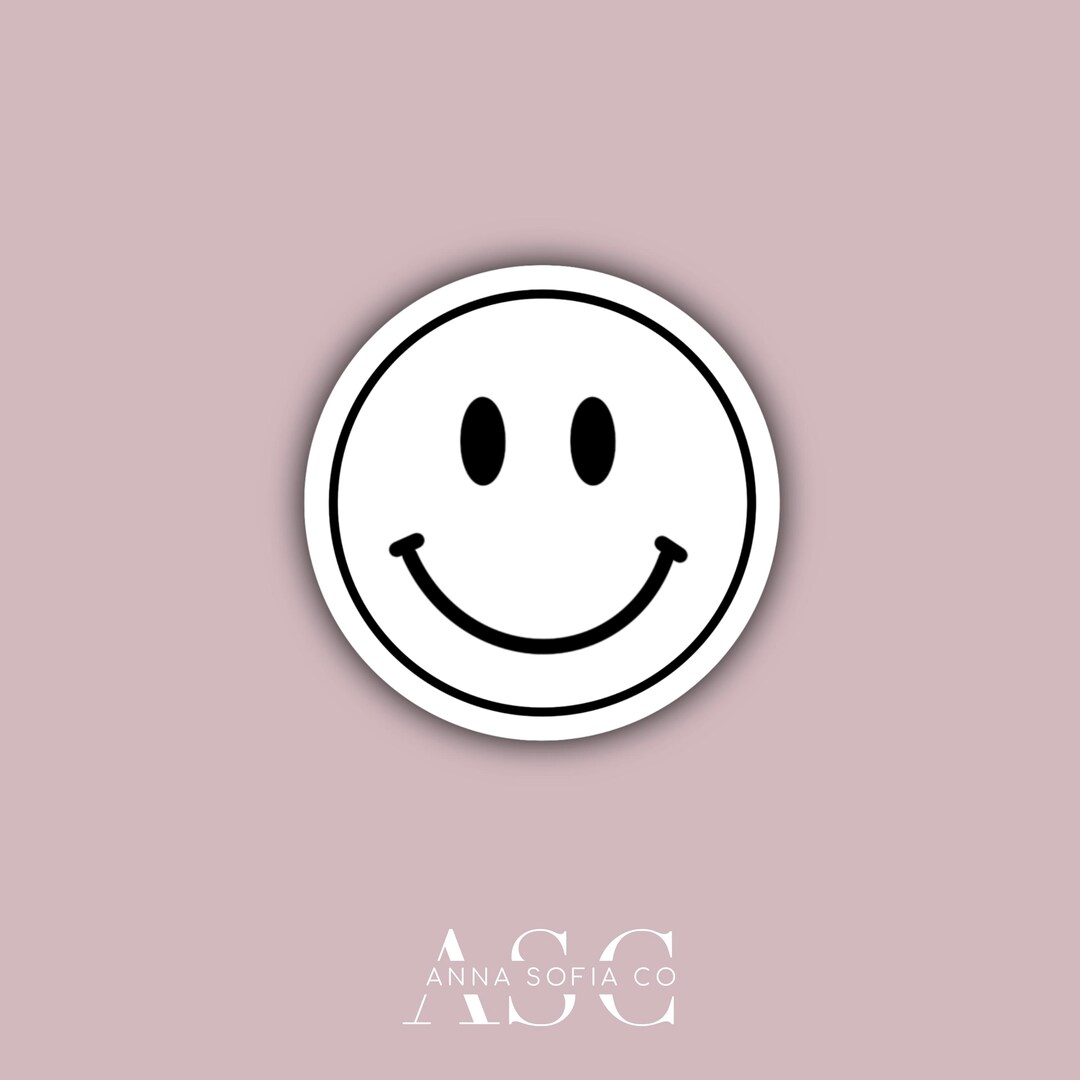Smily Face Sticker - Etsy