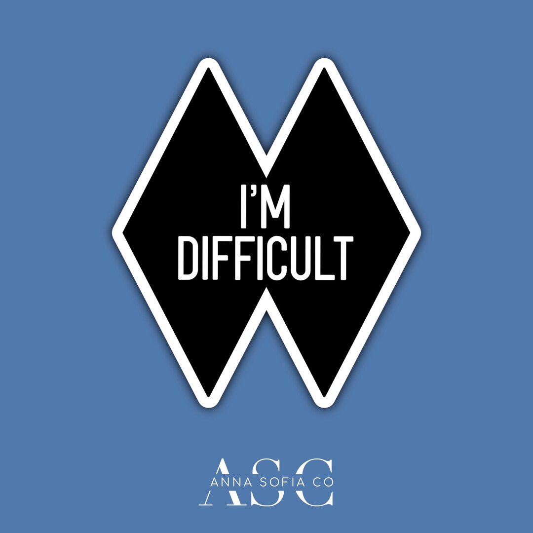 I'm Difficult Black Diamond Skiing Sticker - Etsy