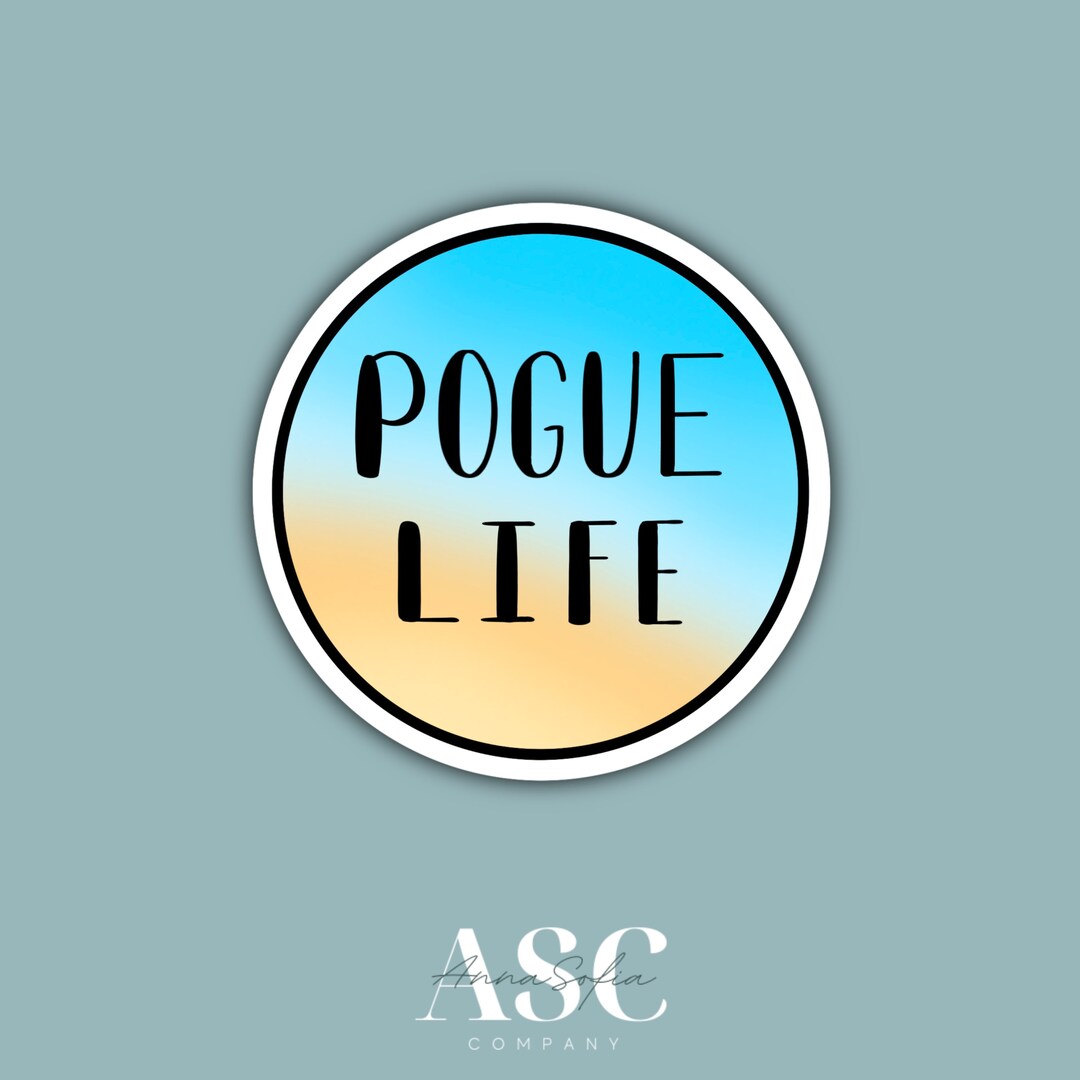 Pogue Life Sticker, Outer Banks, Waterproof, Water Bottle Sticker, VSCO ...