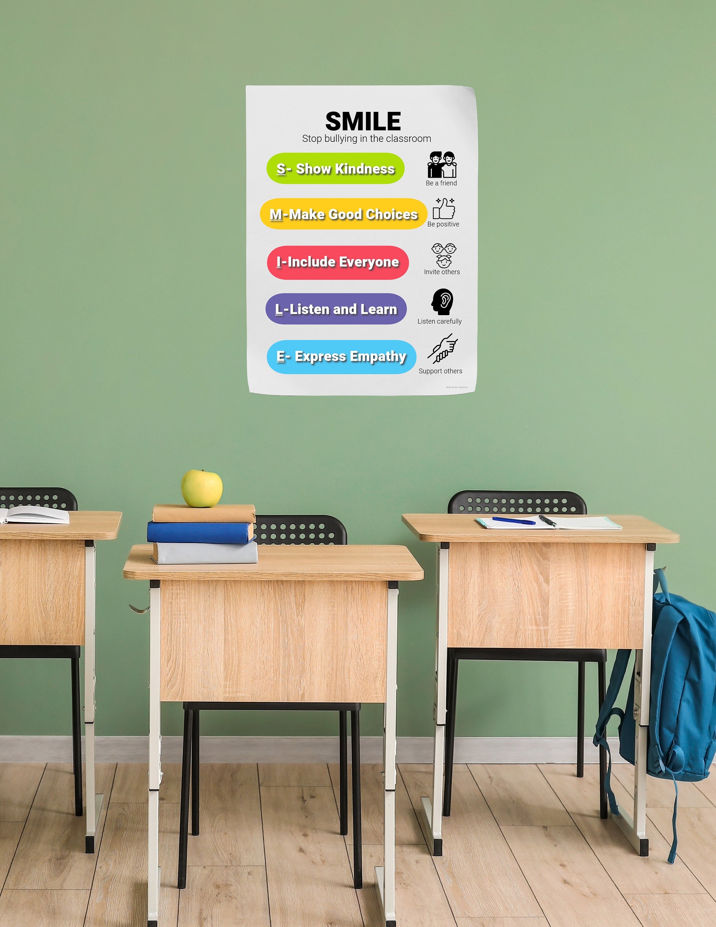 SMILE Bullying Prevention Poster for Kids - Digital Download ...