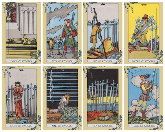 Vintage Tarot Deck Rider Waite Tarot 78 Cards Unique - Etsy