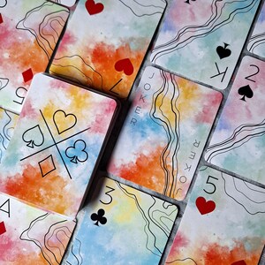 Colourful Playing Cards Rainbow Design 52 Card Deck Jokers - Etsy
