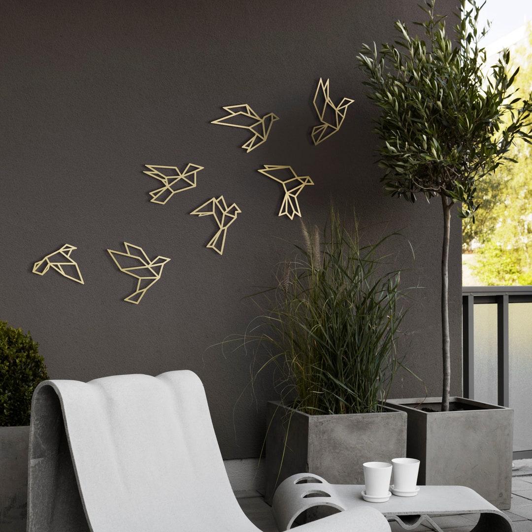 Small Bird Art Housewarming Gift Garden Bird Art Metal Bird Wall Art ...