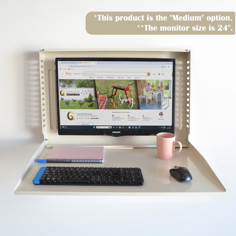 Foldable Wall Mounted Desk | Space Saving Murphy Desk | VESA Monitor ...