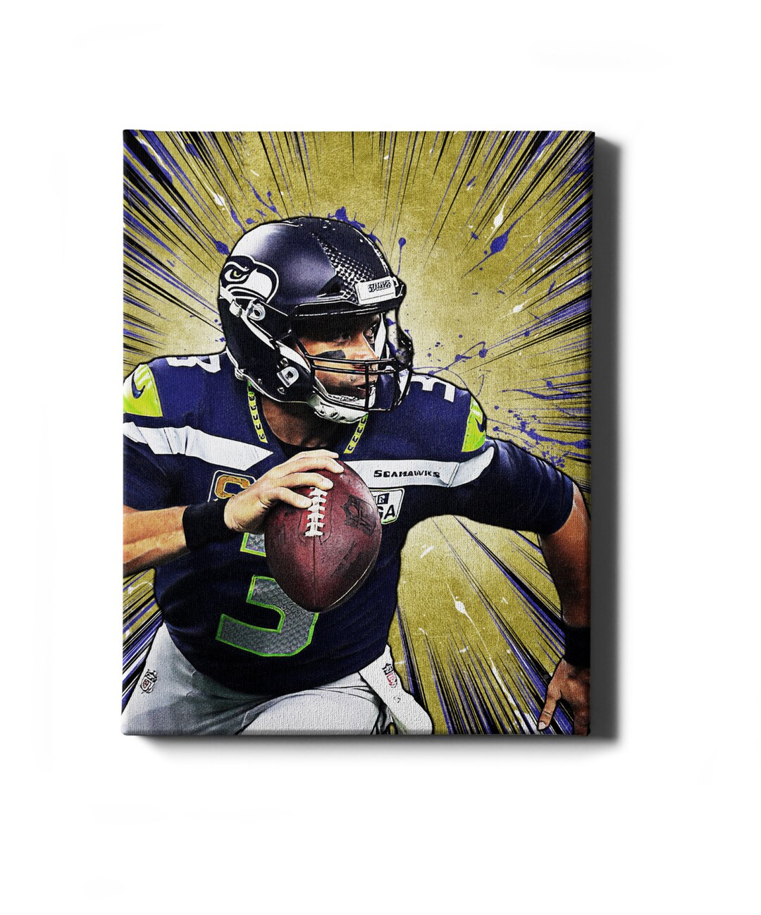 Russell Wilson Poster Seattle Seahawks Canvas Print Sports - Etsy