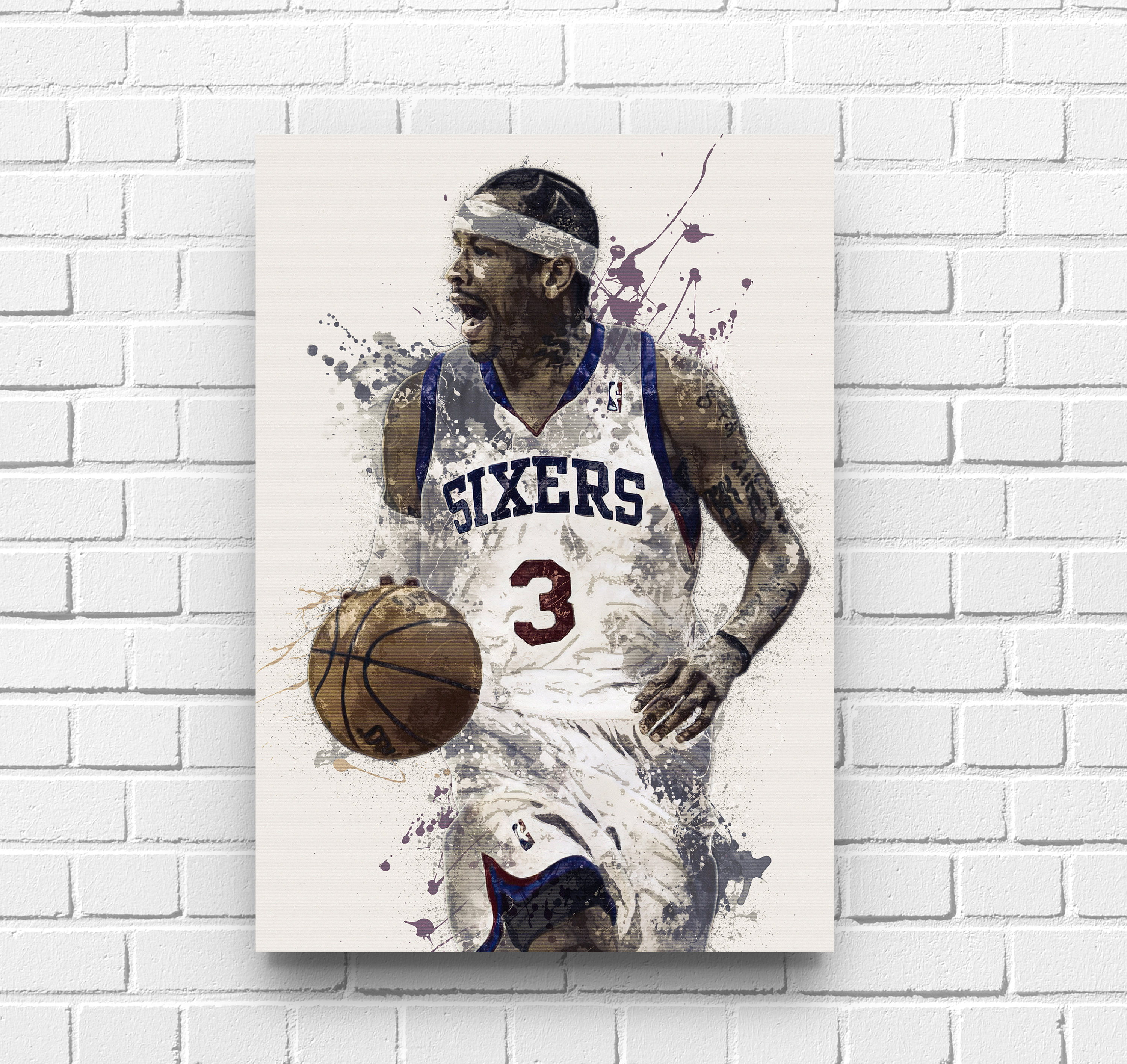 Allen Iverson Poster Print Philadelphia 76ers Canvas | Etsy