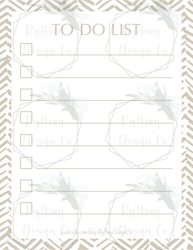 Boho to Do List, PNG, PDF Instant Download - Etsy