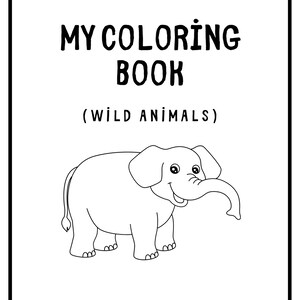 13 Pages-animals Coloring Book-toddler Activity Book - Holidays, Party ...