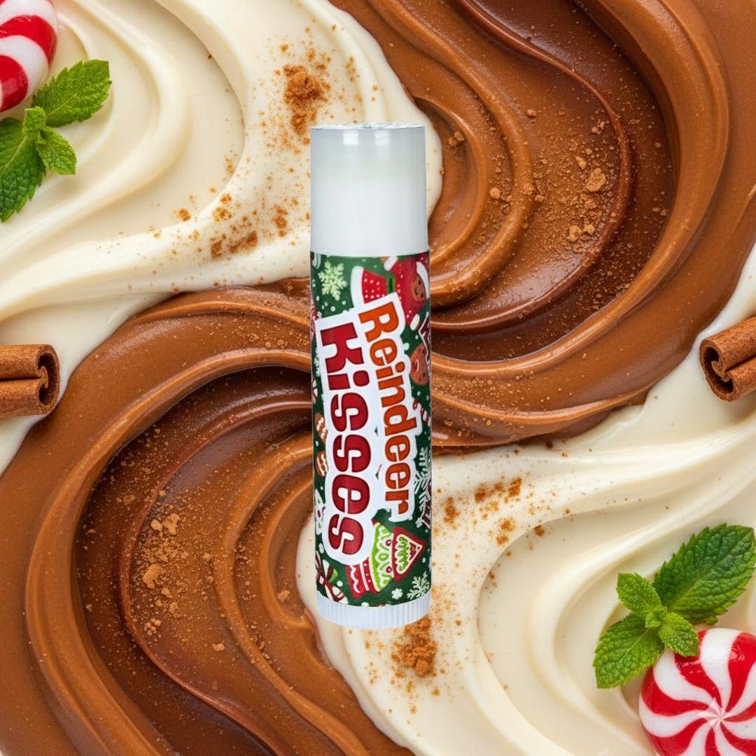 Reindeer Kisses (peppermint, Vanilla, Cinnamon) Christmas Flavor Lip ...