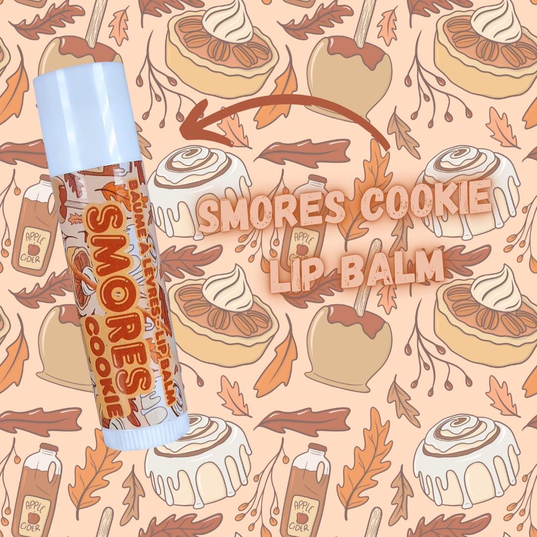 Smores Cookie Fall Flavor Lip Balm: Natural, Moisturizing Lip Care - Etsy