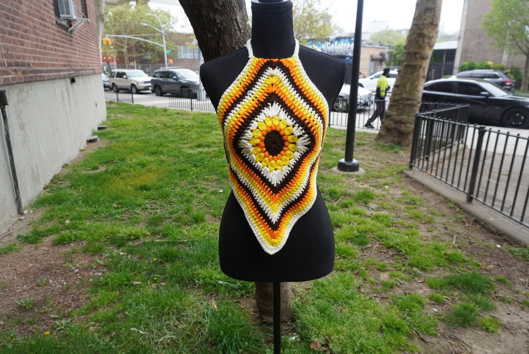 Flower Handkerchief Halter Top - Etsy