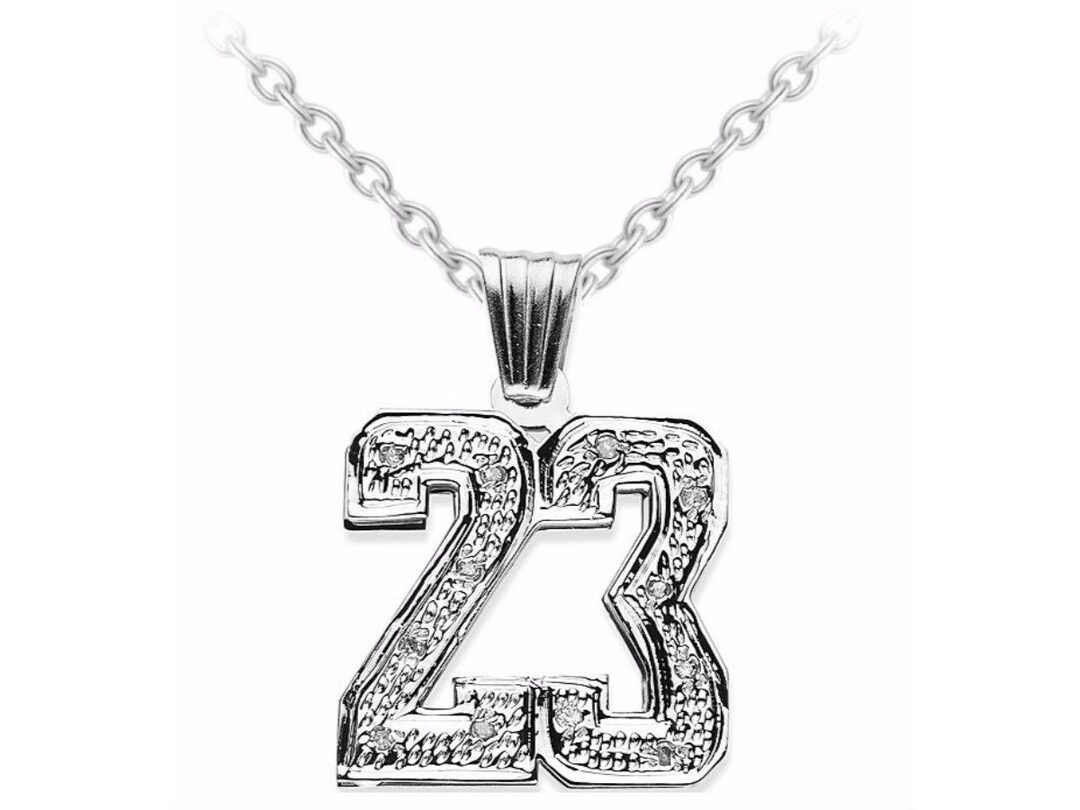 Personalized Diamond Number Plate Pendant Necklace Sterling Silver or ...