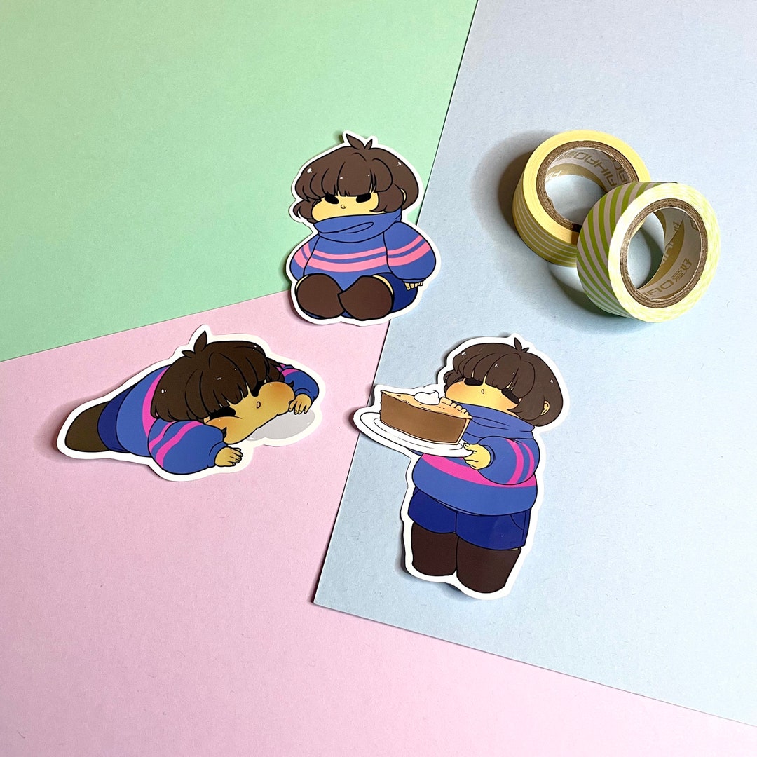 Undertale Baby Frisk Stickers Holographic Gloss - Etsy