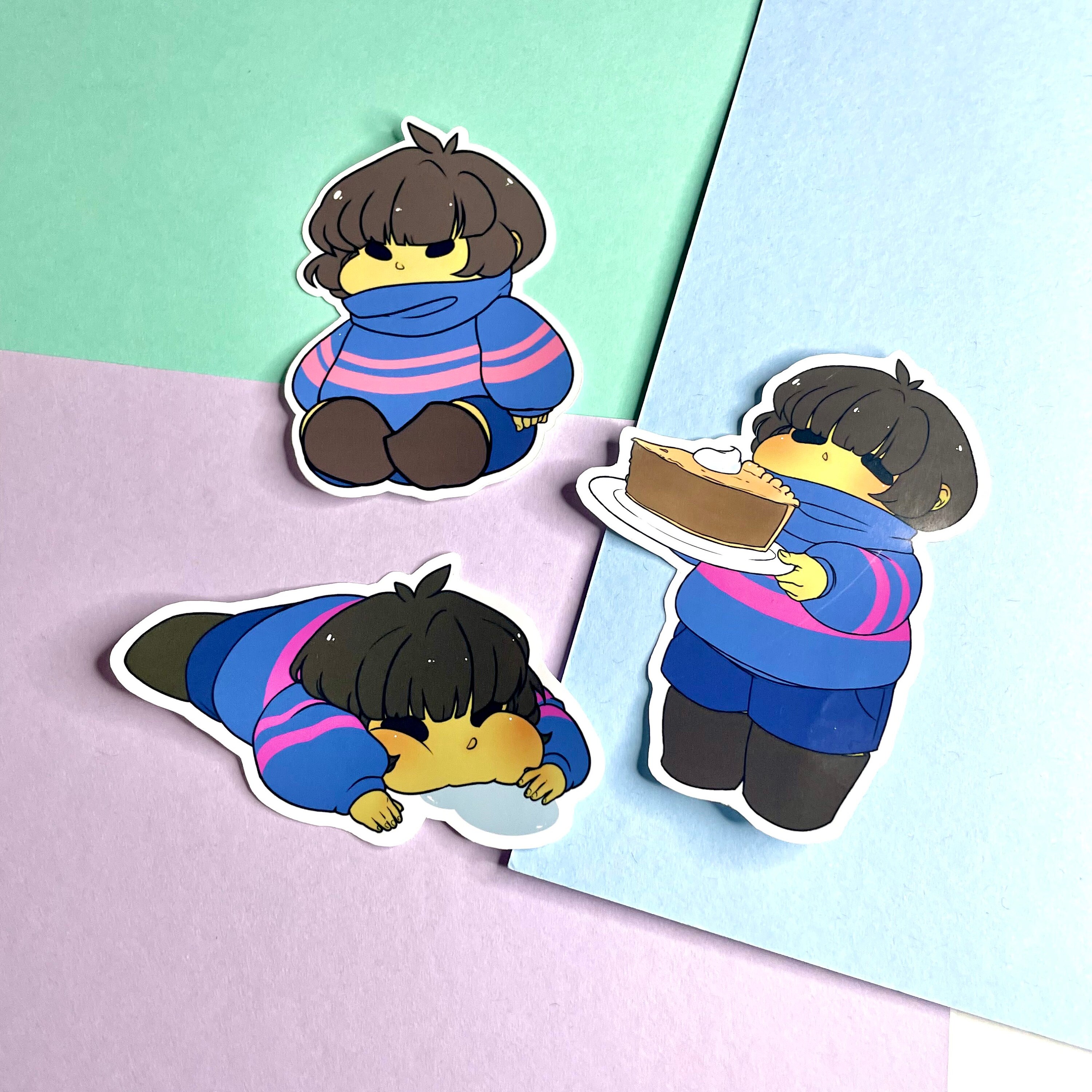 Undertale Baby Frisk Stickers Holographic Gloss - Etsy