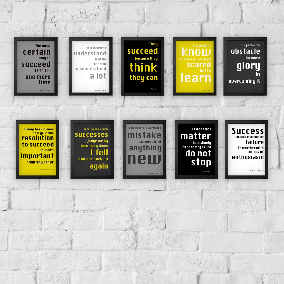 Classroom Printables | Set of Ten Growth Mindset Prints | Home School ...