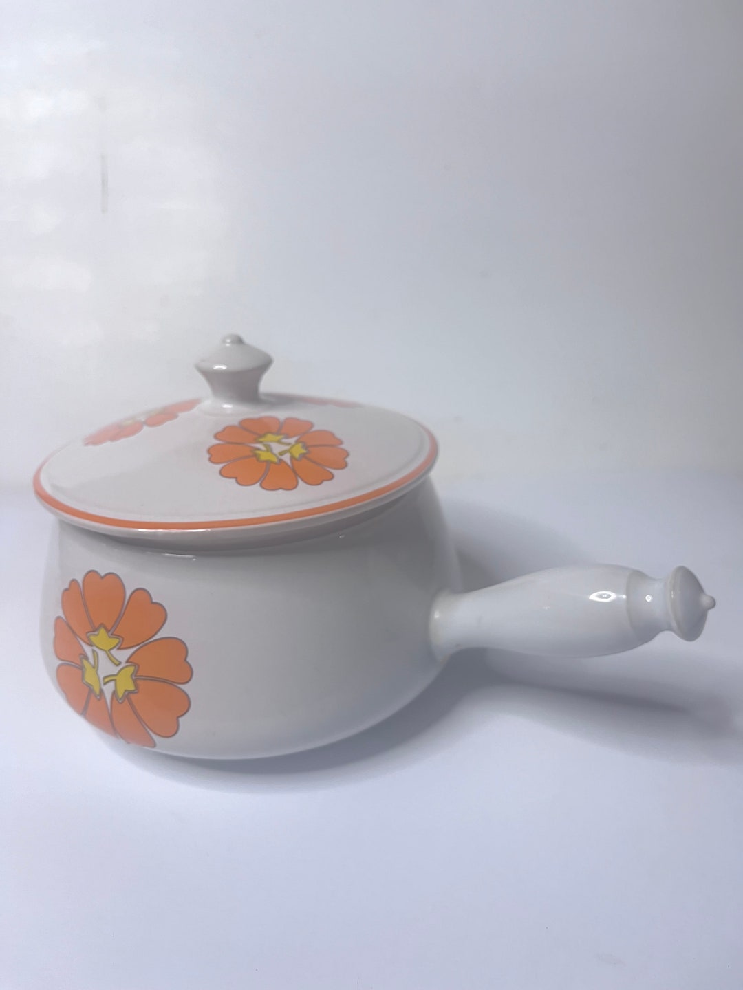 Beautiful Vintage Flower Fondue Pot - Etsy
