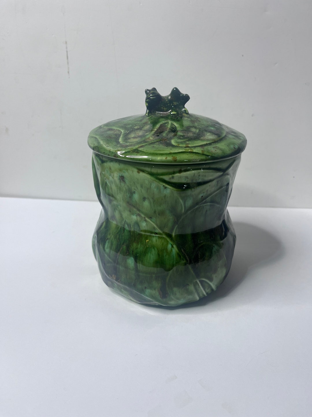Vintage Handmade Frog Canister - Etsy
