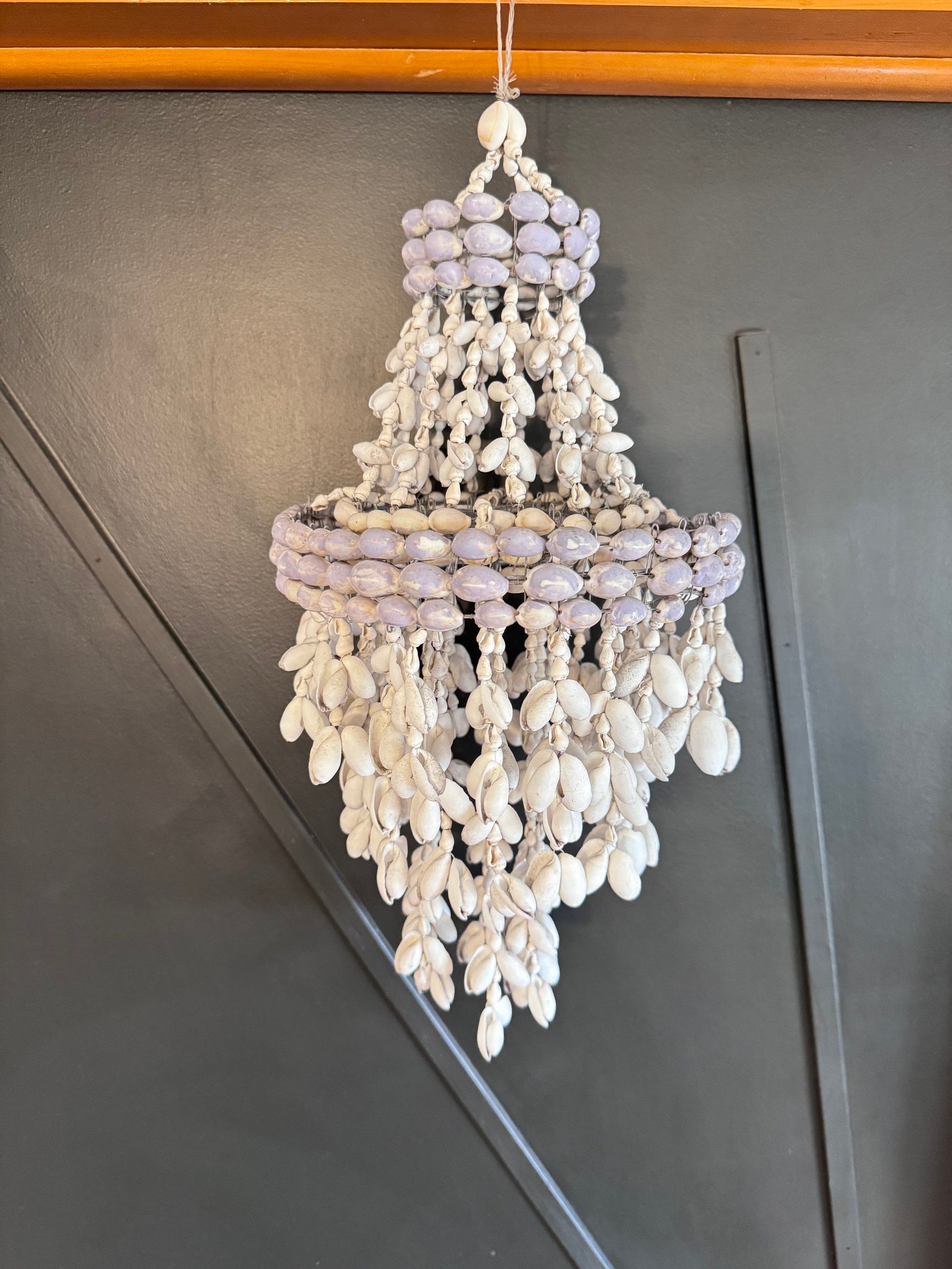 Vintage Shell Chandler With Purple Shells - Etsy