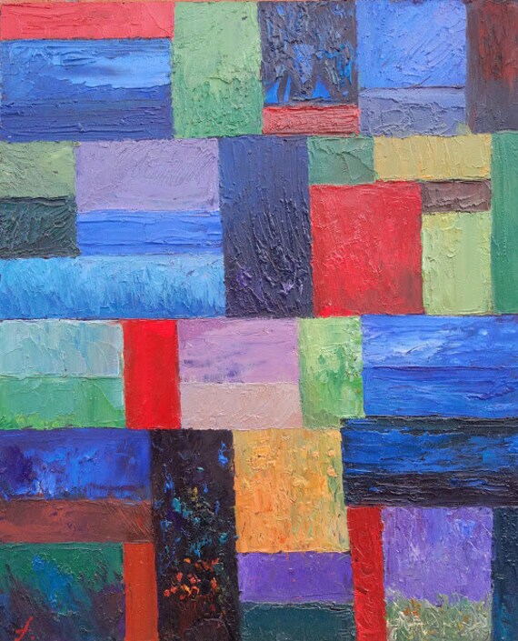 Abstract Oil Painting Original Cubism Modernism Artwork Home - Etsy