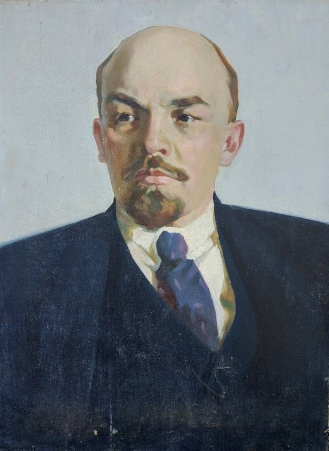Original Oil Painting,ussr Lenin Portrait Vintage Socrealism Artwork ...