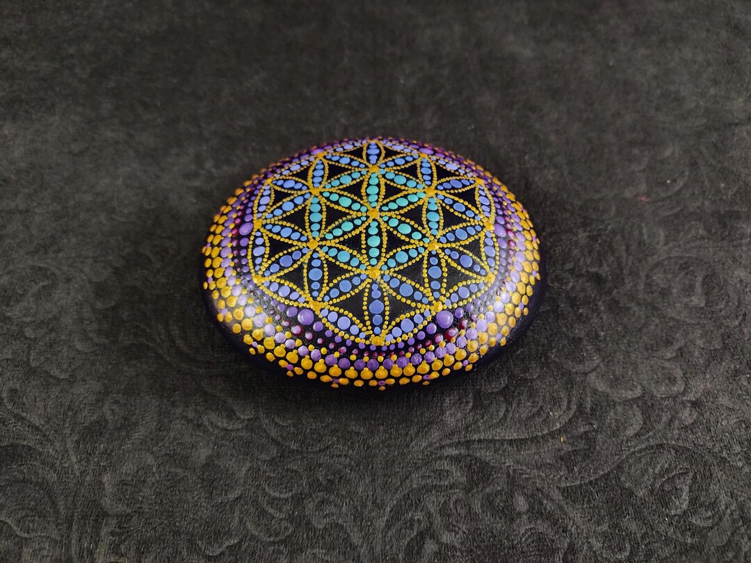 Seed of Life Mandala Indigo Stone - Etsy