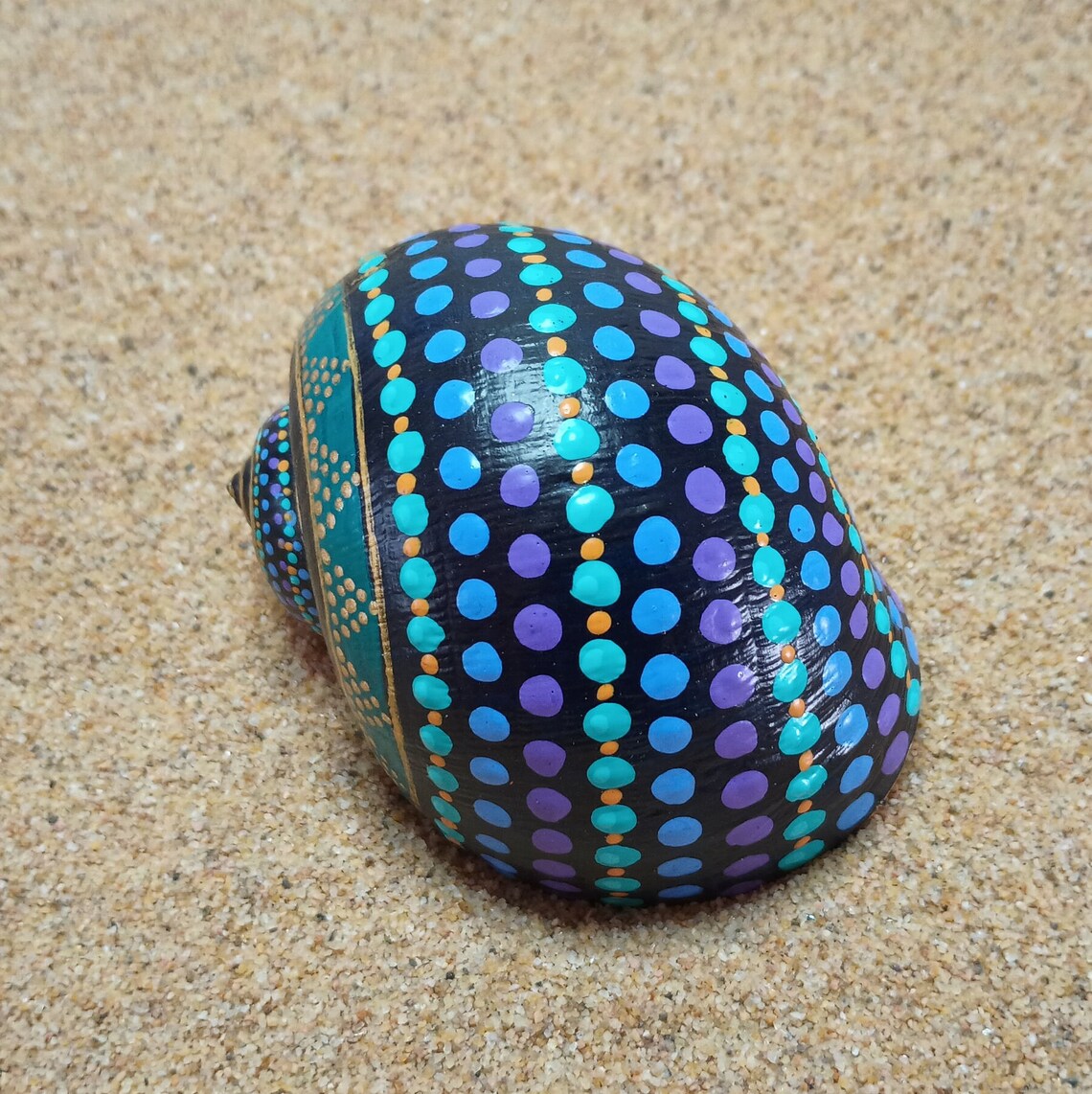 Turquoise, Indigo, and Purple Sea Snail Shell - Etsy