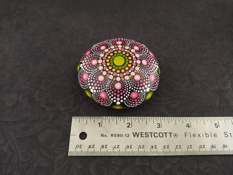 Pink Starburst Fibonacci Mandala Stone - Etsy