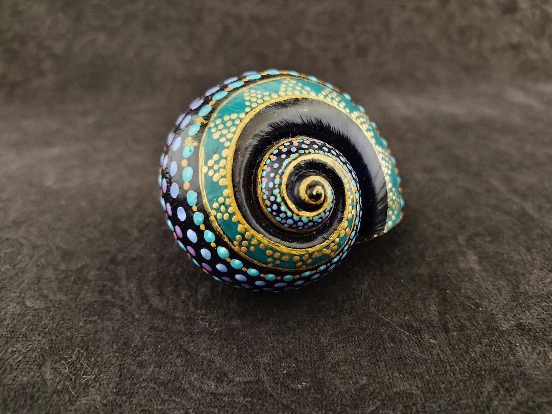 Turquoise, Indigo, and Purple Sea Snail Spiral Shell - Etsy
