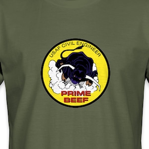 US Air Force Civil Engineer 'prime Beef' T-shirt - Veteran Owned - Etsy