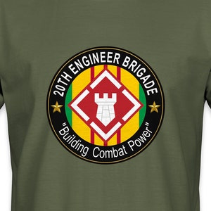 20th Engineer Brigade 'building Combat Power' Vietnam Veteran T-shirt ...