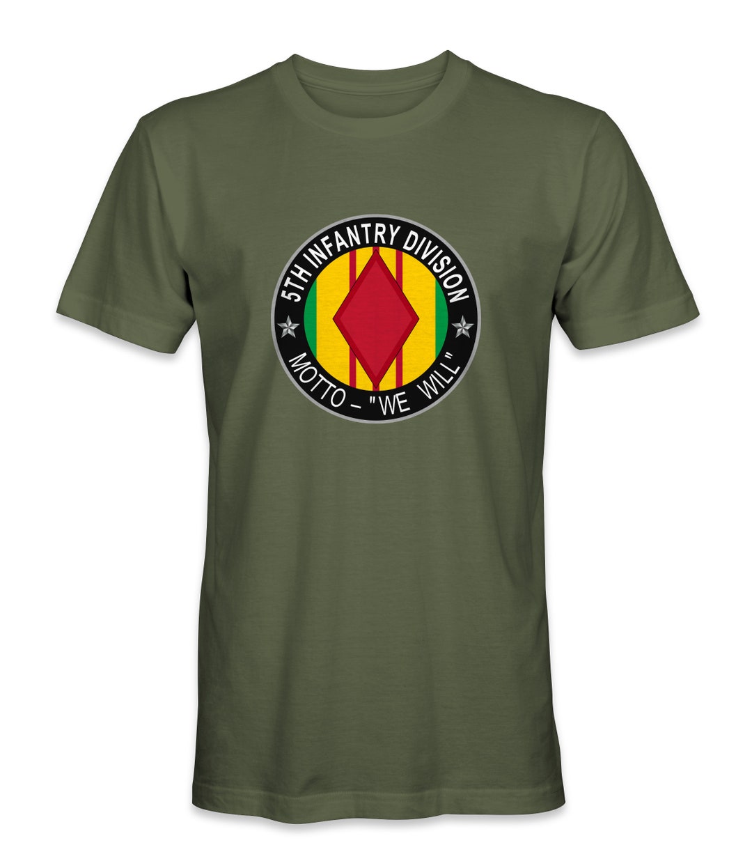 5th Infantry Division 'motto - WE Will' Vietnam Veteran T-shirt ...