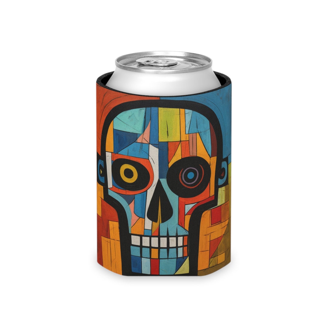 Gothic Beer Huggie, Goth Can Cooler, Skull Beer Holder, Skull Can ...