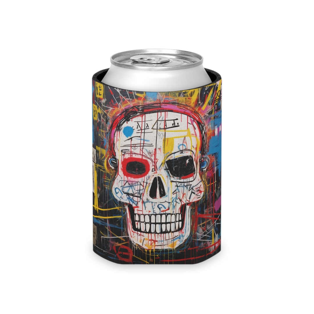 Gothic Beer Huggie, Goth Can Cooler, Skull Beer Holder, Skull Can ...