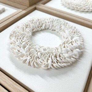 Modern Shell Art | Neutral Coastal Art | Small Framed Canvas Art ...