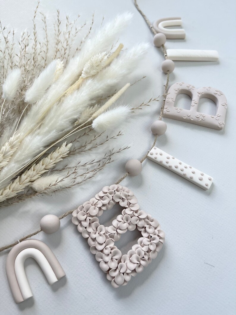 Name Garland Baby Shower Decoration Floral Letters - Etsy