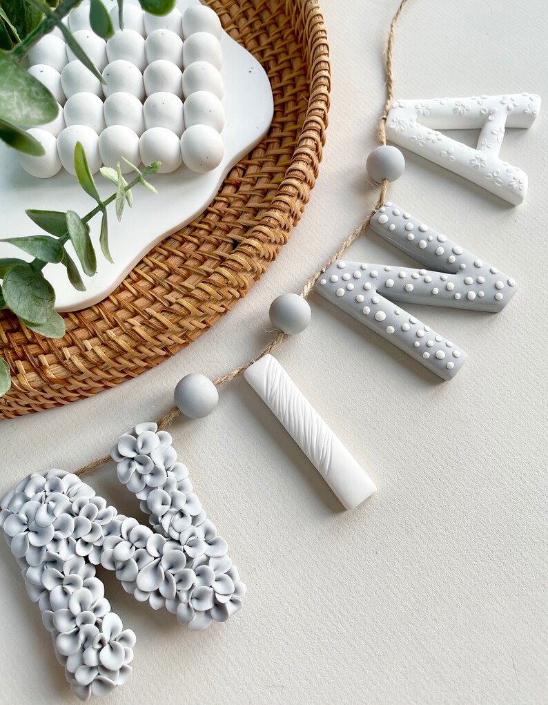 Name Garland Baby Shower Decoration Floral Letters - Etsy
