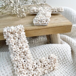 Chunky Floral Wall Letters | Nursery Art | Kids Decor | Neutral Nursery ...