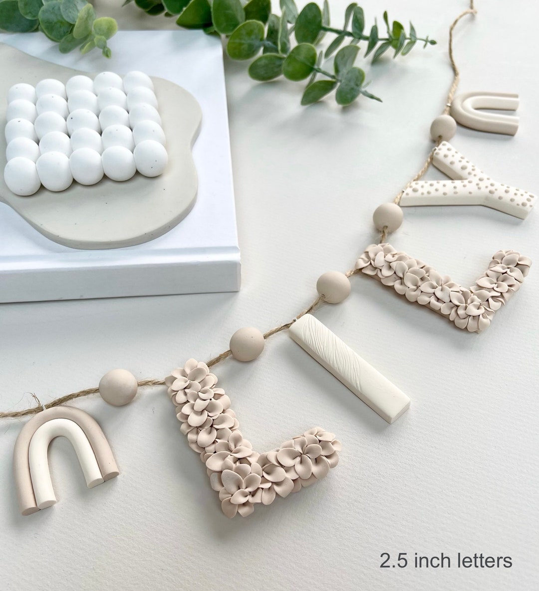 Name Garland | Baby Shower Decoration | Floral Letters | Personalised ...