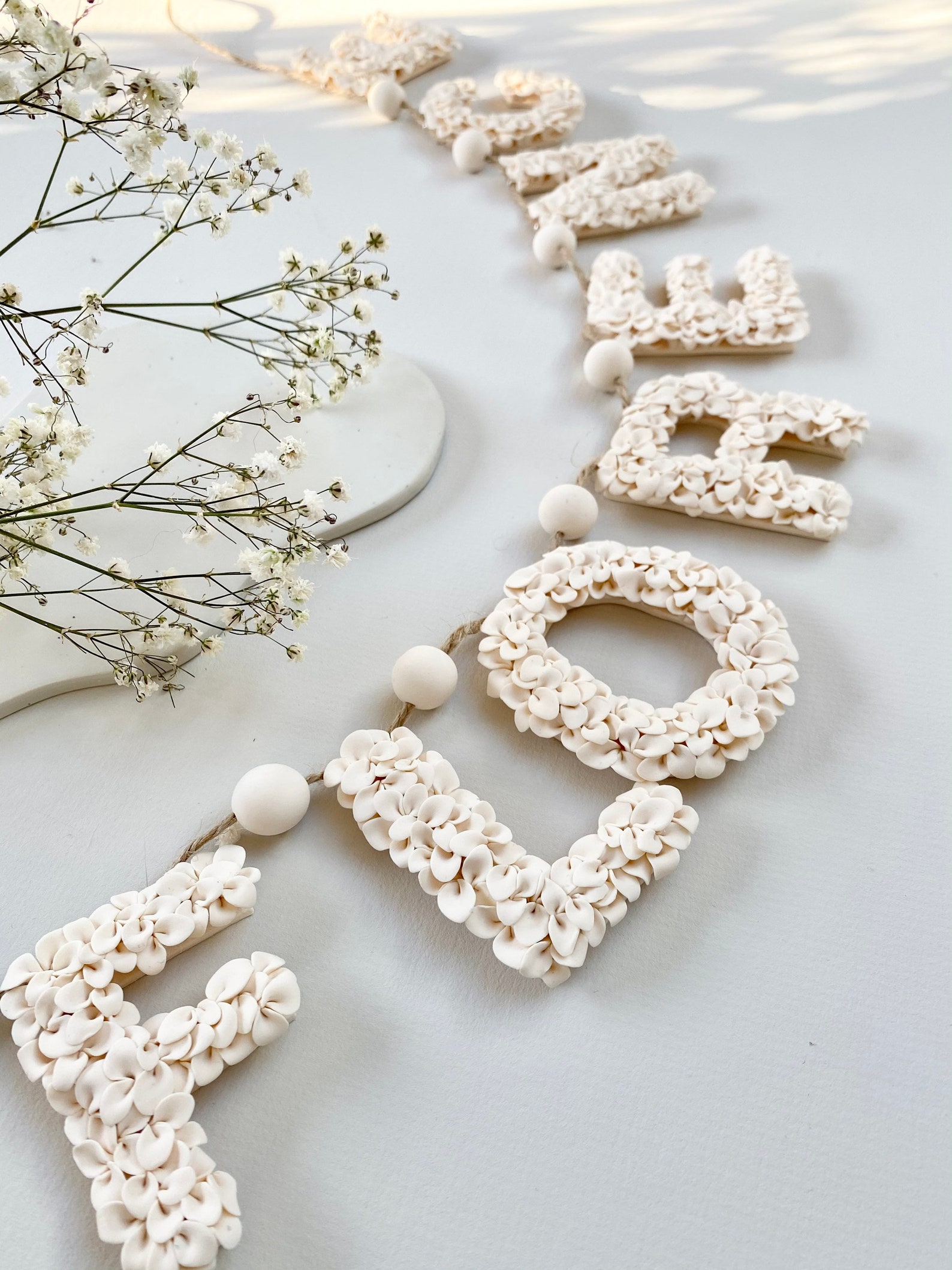 Personalised Name Garland Name Bunting Floral Letters - Etsy UK