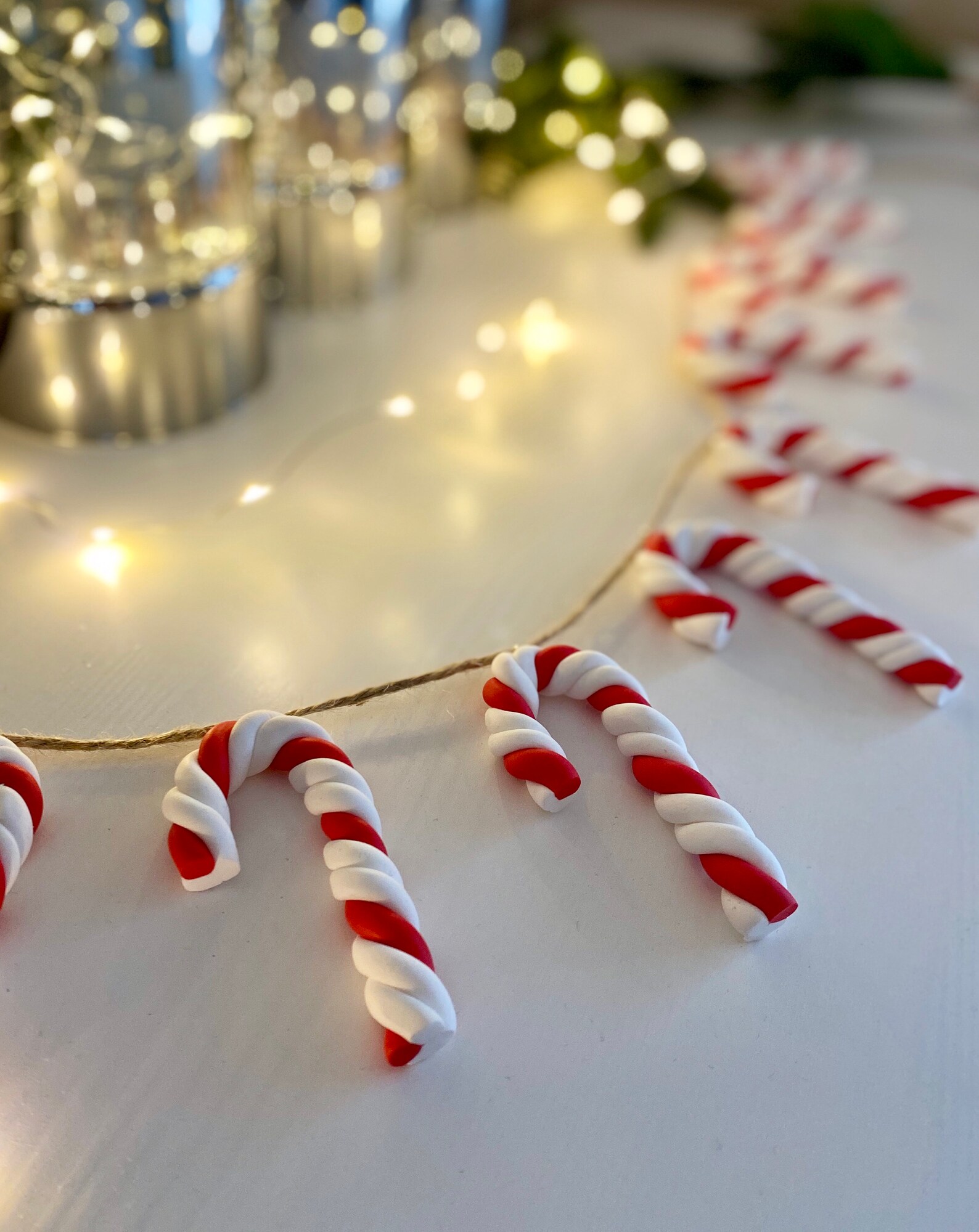 Candy cane garland Christmas garland Candy Canes | Etsy