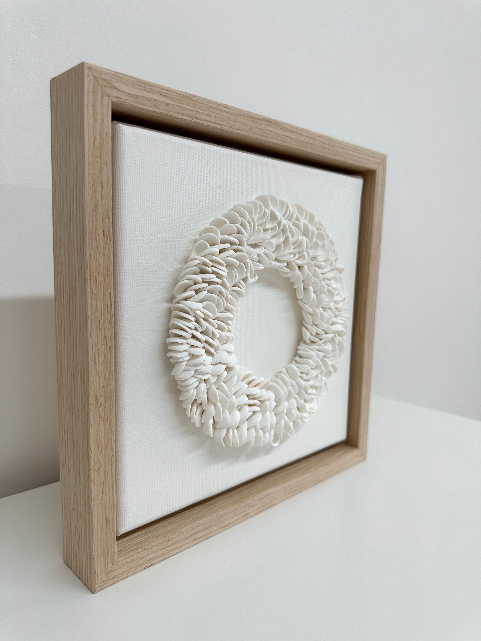 Modern Shell Art | Neutral Coastal Art | Small Framed Canvas Art ...