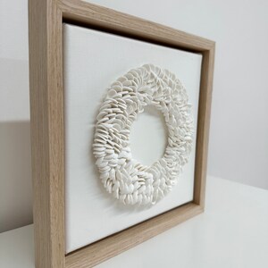 Modern Shell Art | Neutral Coastal Art | Small Framed Canvas Art ...