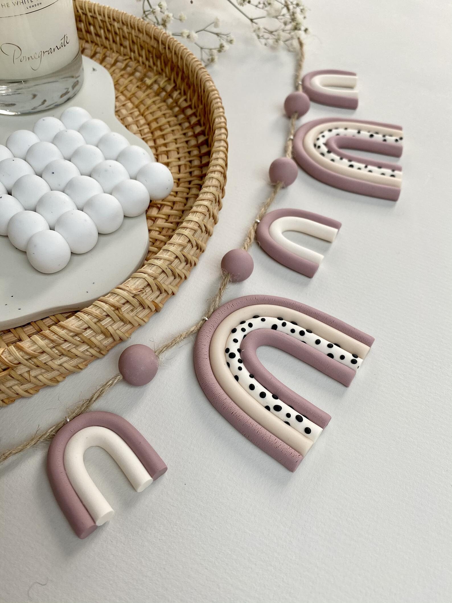 Spotty Rainbow Garland Neutral Rainbow Rainbow Garland - Etsy UK